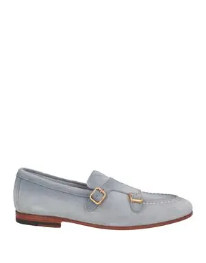 Santoni Suede Monk Strap Loafers - Blue