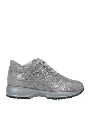 Hogan Leather Wedge Sneakers - Grey