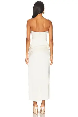 Lpa Ilaria Corset Midi Dress - Ivory