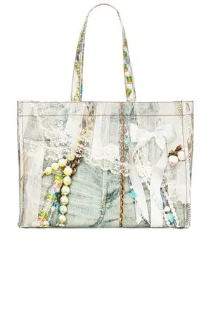 Acne Studios Logo Shopper Tote - White & Green