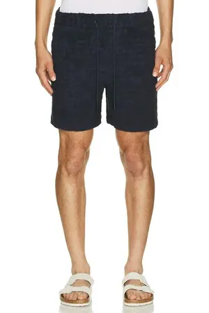 Oas Night Lagoon Terry Shorts - Blue