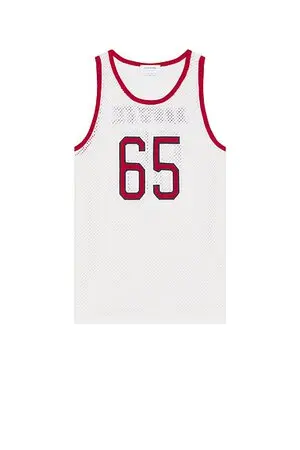 Thom Browne Athletic Cashmere Mesh Basketball Jersey - White