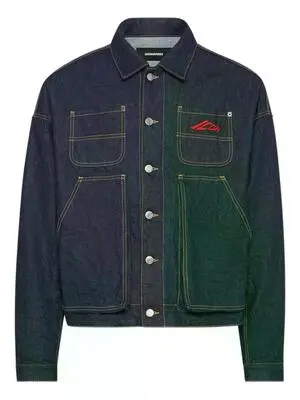Dsquared2 Logo-embroidered Denim Jacket - Blue