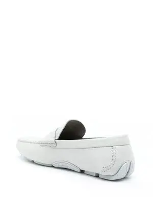FERRAGAMO Penny-slot Leather Driving Loafers - Neutrals
