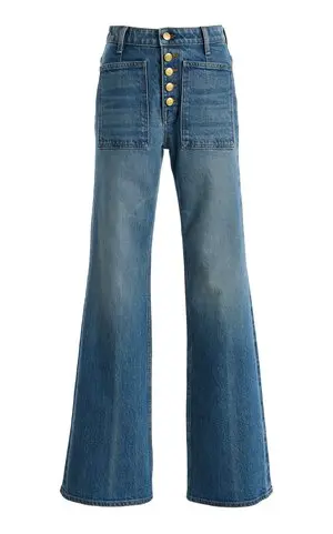 Ulla Johnson Lou Rigid High-rise Flared Jeans - Blue