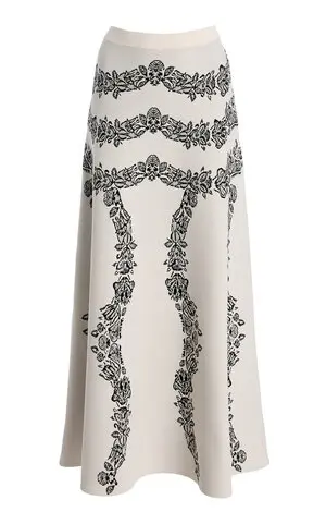 Ulla Johnson Valencia Jacquard-knit Maxi Skirt - Off-white