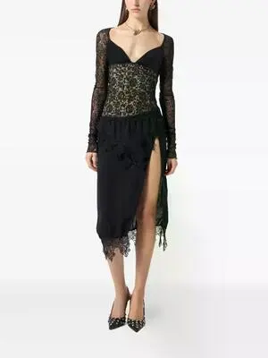 Blumarine Lace-bodice Top