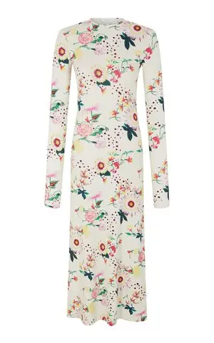 Rabanne Floral Jersey-knit Midi Dress - Multi