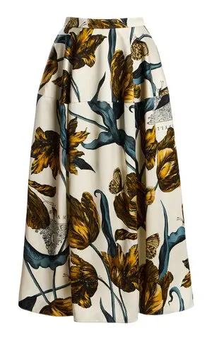 Erdem Printed Midi Skirt - Floral