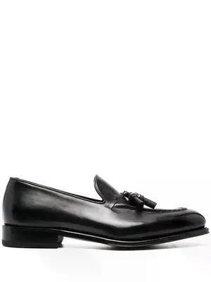 FERRAGAMO Almond-toe Tassel Loafers - Black