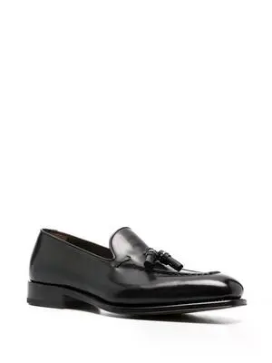 FERRAGAMO Almond-toe Tassel Loafers - Black