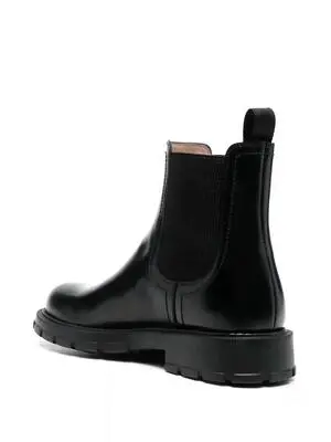 FERRAGAMO Calf Leather Gancini Chelsea Boots