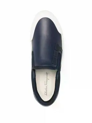 FERRAGAMO Gancini Slip-on Sneakers - Blue