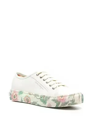 FERRAGAMO Floral-trim Low-top Sneakers