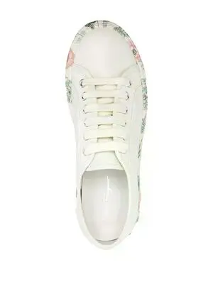 FERRAGAMO Floral-trim Low-top Sneakers