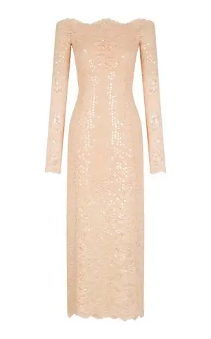 Rabanne Scalloped Maxi Dress - Pink