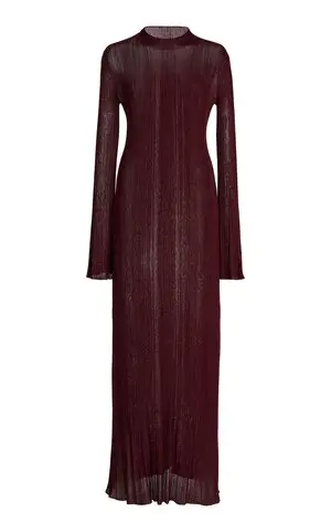 Gabriela Hearst Atira Knit Silk Maxi Dress - Red
