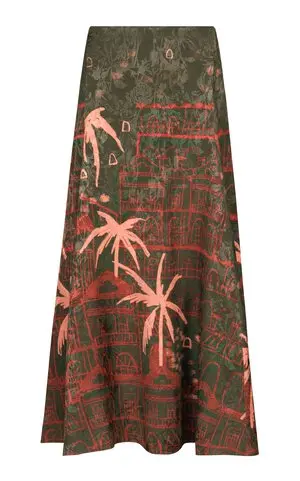Johanna Ortiz Encanto De Isla Jacquard Maxi Skirt - Multi