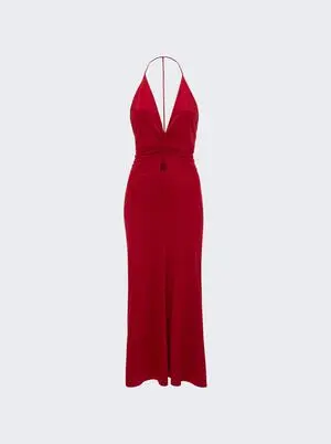 Victoria Beckham V-neck Ruched Midi