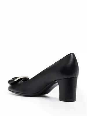 FERRAGAMO Gancini-bow Leather Pumps