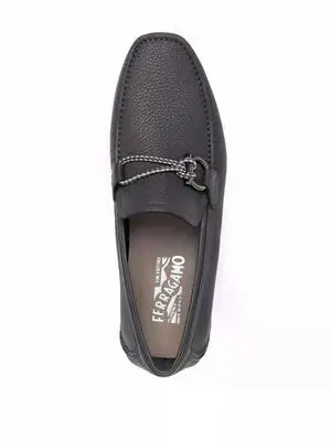 FERRAGAMO Gancini Pebbled Leather Driving Shoes