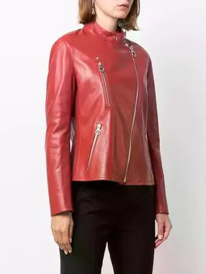 FERRAGAMO High-neck Leather Jacket