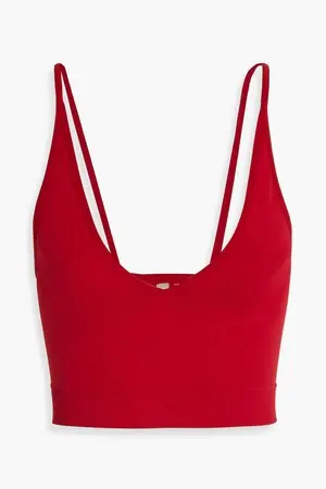 Rick Owens Stretchpiqué Bra Top - Red
