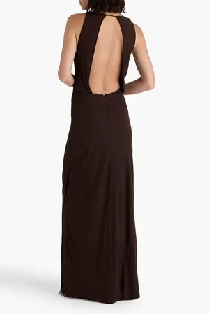 Simkhai Kosme Open-back Gown - Chocolate