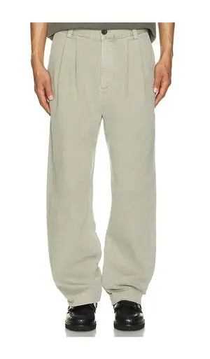 AGOLDE Slater Pleated Twill Trouser - Grey