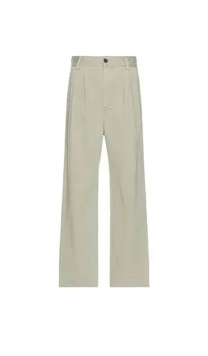 AGOLDE Slater Pleated Twill Trouser - Grey