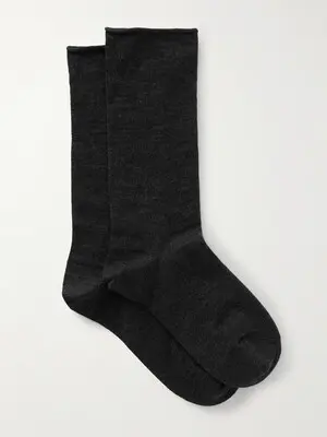 Brunello Cucinelli Cashmere-blend Socks - Gray