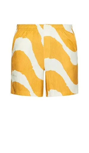 NIKBEN Wavy Print Shorts - Latte