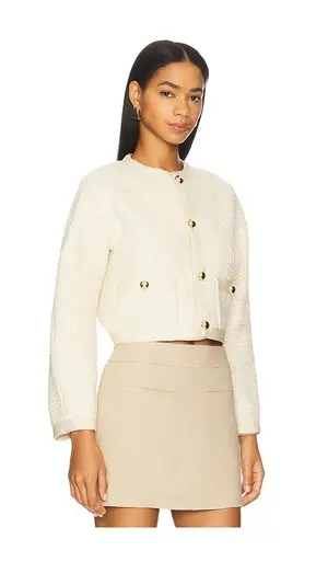 FRAME The Trim Jacket - Cream Multi