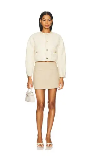 FRAME The Trim Jacket - Cream Multi