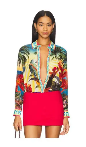 Alice + Olivia Willa Top - Island Dreams Multi
