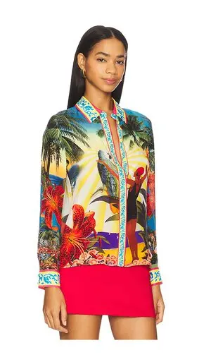 Alice + Olivia Willa Top - Island Dreams Multi