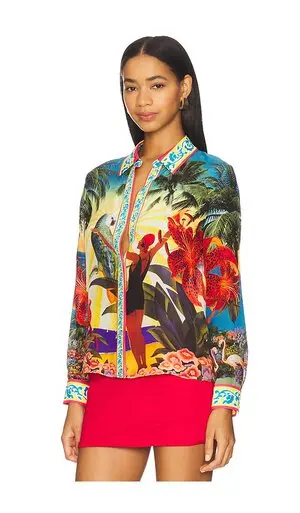 Alice + Olivia Willa Top - Island Dreams Multi