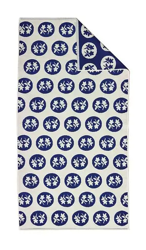 DUSEN DUSEN Bouquet Bath Towel In Navy - N,a