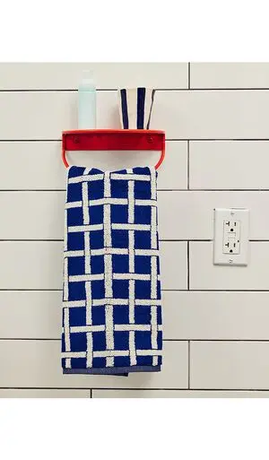 DUSEN DUSEN Tabby Hand Towel In Navy