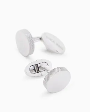 Giorgio Armani Sterling Cufflinks With Milleraies Insert