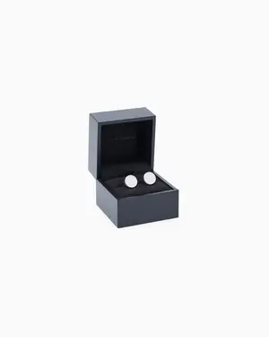 Giorgio Armani Sterling Cufflinks With Milleraies Insert