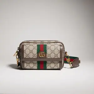 Gucci Ophidia Mini Bag Gg Canvas - Beige