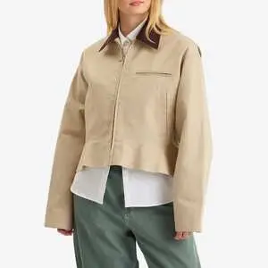 JW Anderson Curved Hem Workwear Jacket - Nougat/chocolate