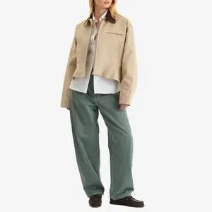 JW Anderson Curved Hem Workwear Jacket - Nougat/chocolate