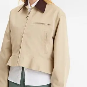 JW Anderson Curved Hem Workwear Jacket - Nougat/chocolate