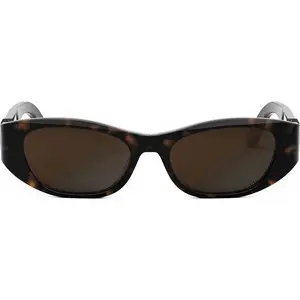 Dior 30Montaigne S9U Square Sunglasses Dark Havana/smoke Mirror