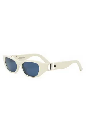Dior 30montaigne S9u Square Sunglasses - Ivory / Blue