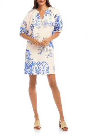 Karen Kane Puff Sleeve Tunic Dress