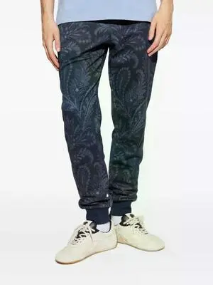 Etro Paisley-print Drawstring Sweatpants - Blue