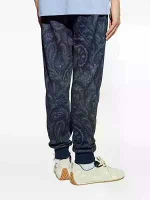 Etro Paisley-print Drawstring Sweatpants - Blue